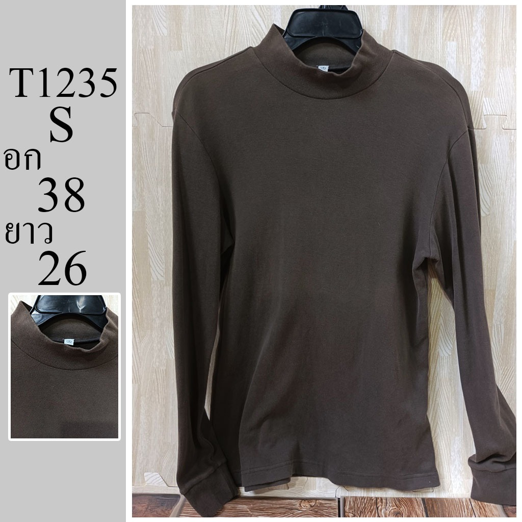 เสื้อคอเต่า กันหนาว แบรนด์แท้uniqlo มือสอง ไซส์ S อก 38 ยาว 26 รหัส T1235 | Shopee Thailand