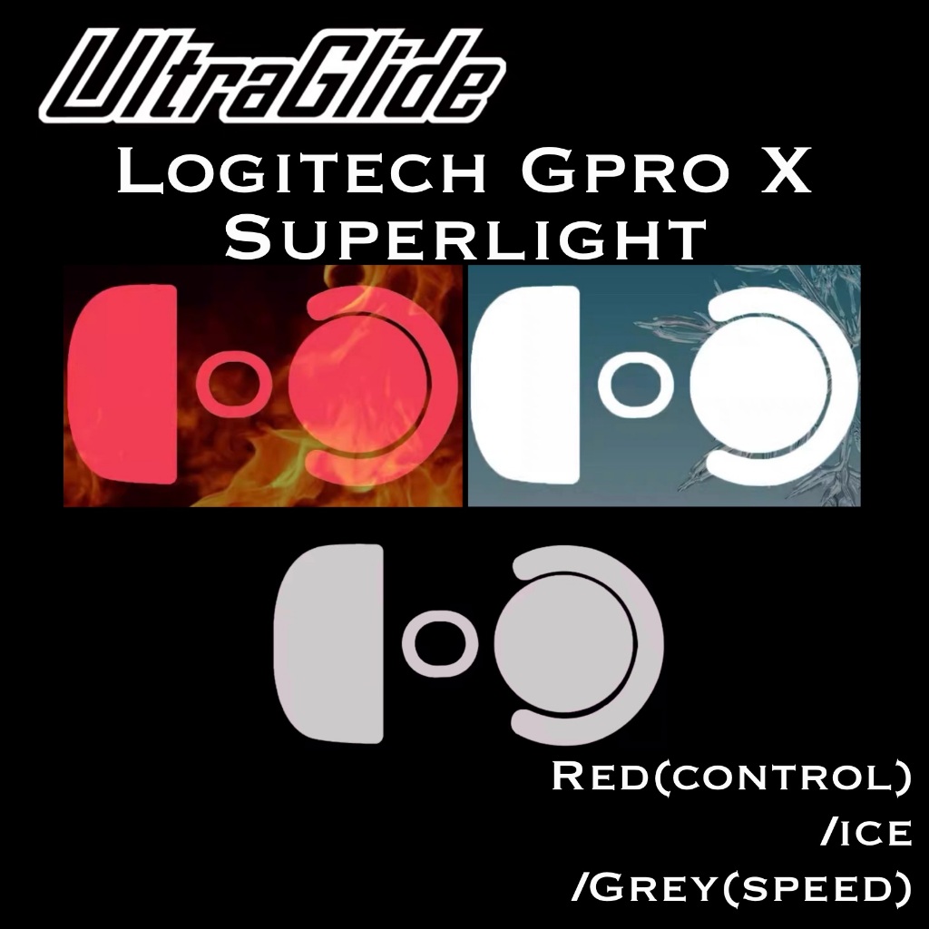 ฟีทเมาส์ Ultraglide สำหรับ Logitech GPro X Superlight - Red/Gray(RS2 ...