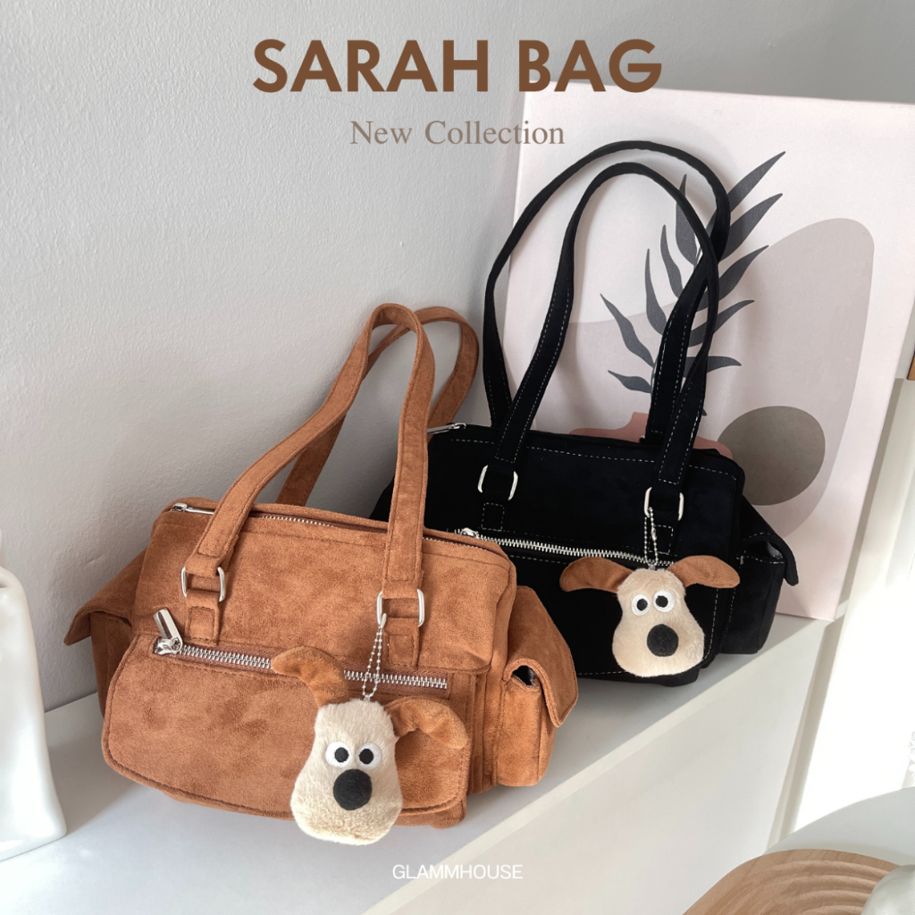 Glammhouse – Sarah bag น้องเป็นกระเป๋าหนังกลับทรงน่ารักๆ มาพร้อมพวง ...