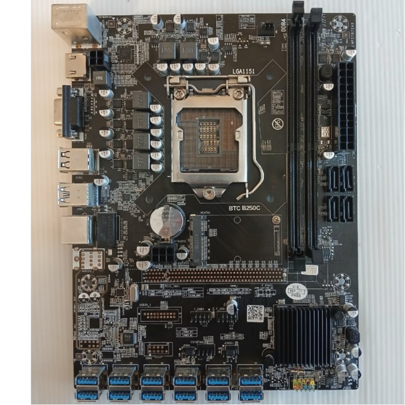 Mining Motherboard B250C BTC-12P Support 12GPU M-ATX . | Shopee Thailand