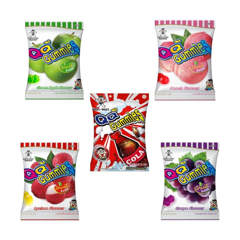 "โปรโมชั่น ซื้อ 2 แถม 1" Want Want QQ Gummy กัมมี่รสผลไม้ ตรา ว้อนท์ว้อ ...