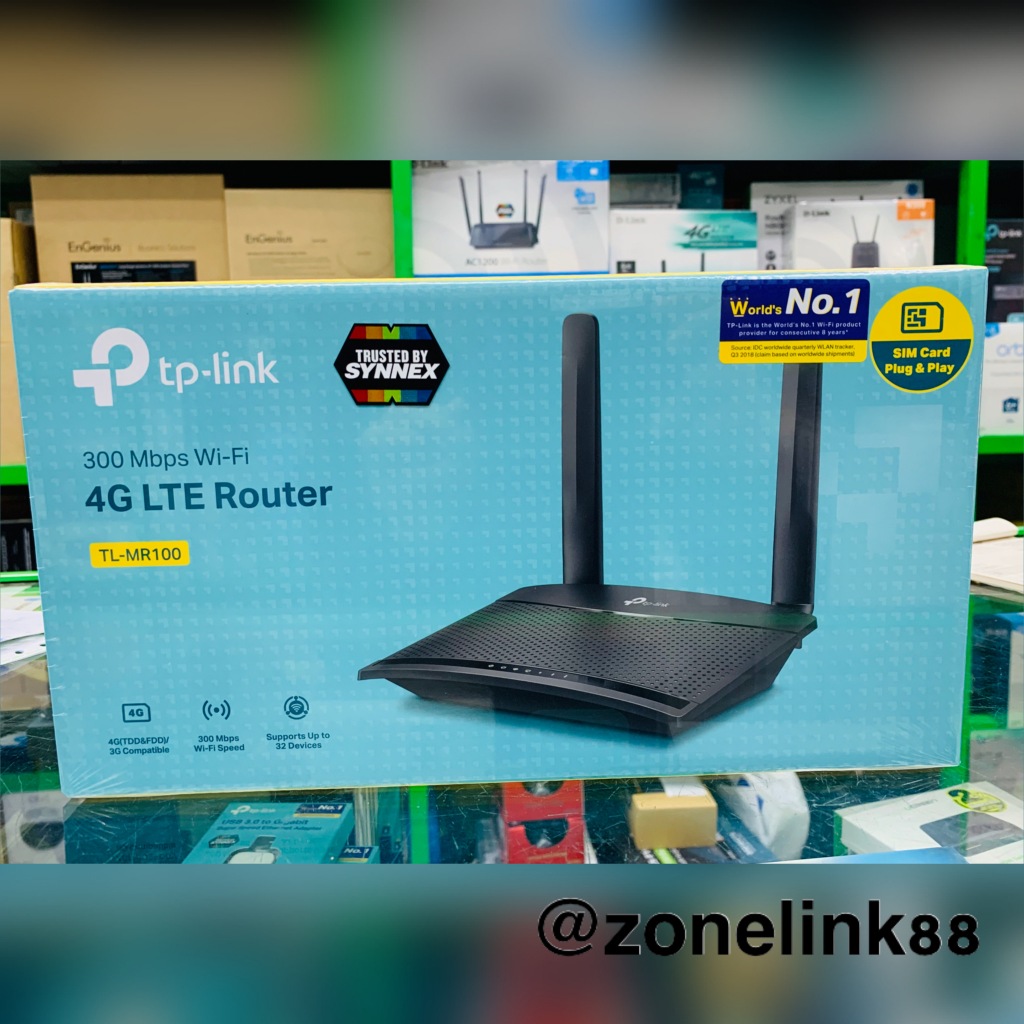 TP-LINK TL-MR100 เราเตอร์ใส่ซิม 4G LTE Router 300Mbps (Wireless N 4G LTE Router)รองรับ 4G ทุก ...