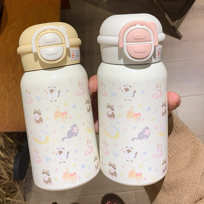 แก้วเก็บอุณหภูมิ แก้วเก็บความเย็น สแตนเลส316 insแมวน่ารัก ไม่น้ำรั่ว ขนาด500ml พร้อมส่ง | Shopee ...