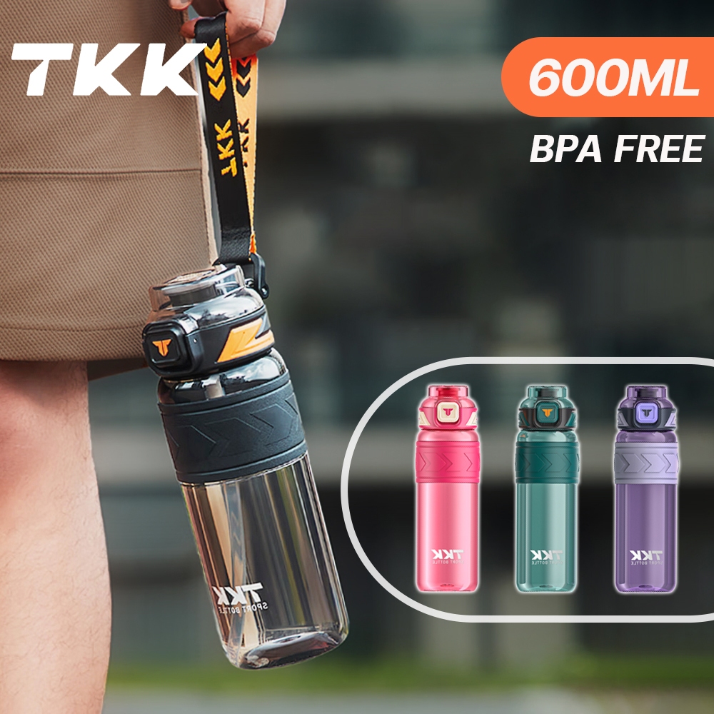 TKK กระบอกน้ำเด็กไปโรงเรียน พร้อมหลอดดูด 600ml ขวดน้ำพลาสติกยกดื่ม Tritan BPA Free | Shopee Thailand