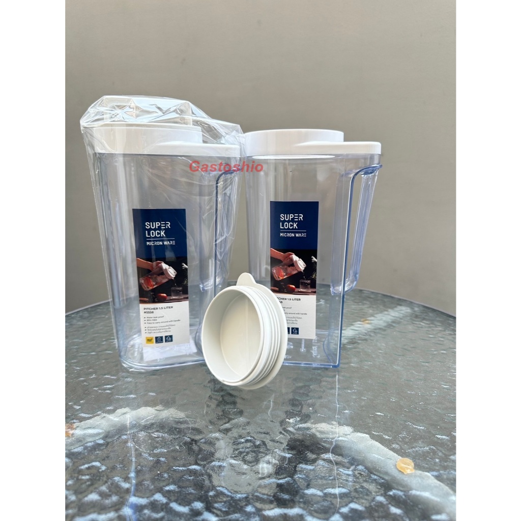 เหยือกน้ำพลาสติก Super Lock micronware ขนาด 2.1 ลิตร วางนอนได้ไม่รั่วซึม เหยือกน้ำเย็น | Shopee ...