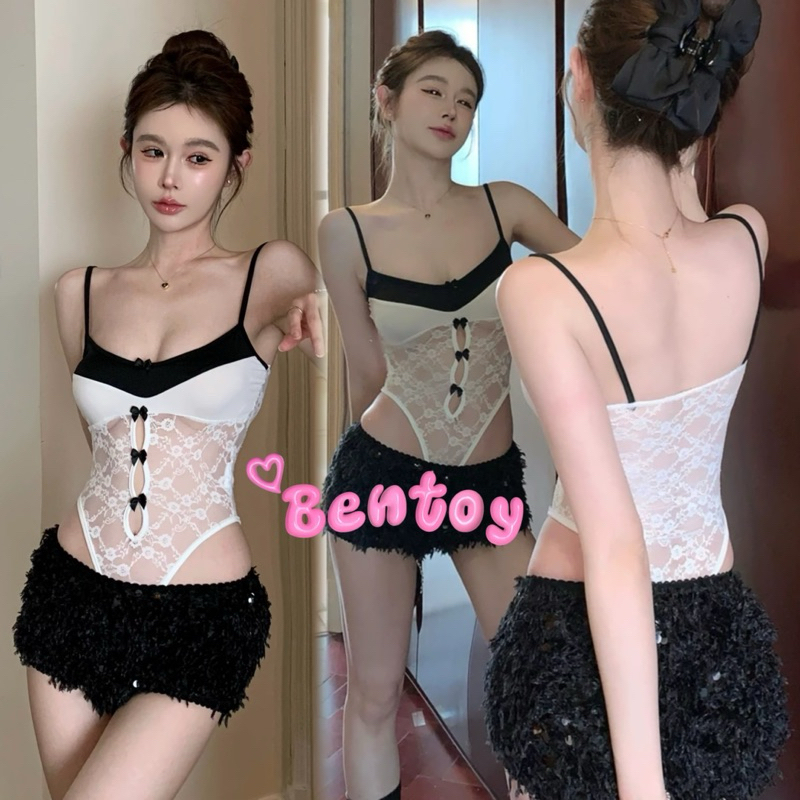 Bentoy(bratop2045)เสื้อเซ็กซี่แต่ไม่โป๊ สายเดี่ยวเสริมฟองน้ำ เสื้อลูกไม้บอดี้สูทำ สวยมาก ...