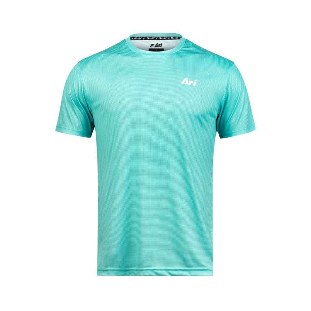 ARI GRAPHIC SIGNATURE RUNNING TEE - TURQUOISE/TURQUOISE/GREY เสื้อวิ่ง ...