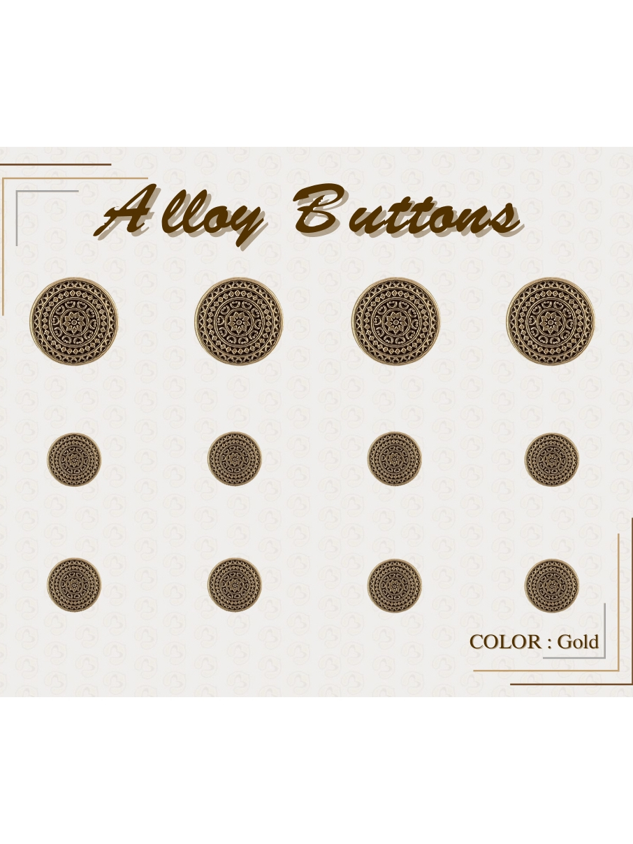 Alloy Buttons กระดุมโลหะงานนำเข้าจากต่างเทศ (1pack=4pcs.) DA1000001 | Shopee Thailand