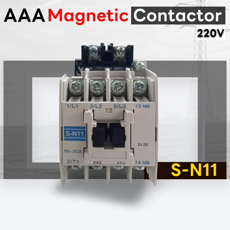 AAA แมกเนติก คอนแทคเตอร์ SN-11 Coil AC220V Magnetic AC Contactor S-N11 ...