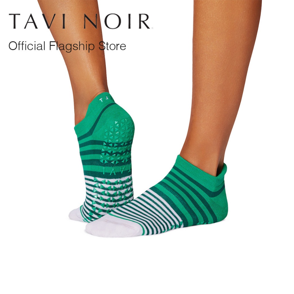 (New Spring 2025) Tavi Grip Savvy Spring Green Stripe ถุงเท้ากันลื่นไม่ ...