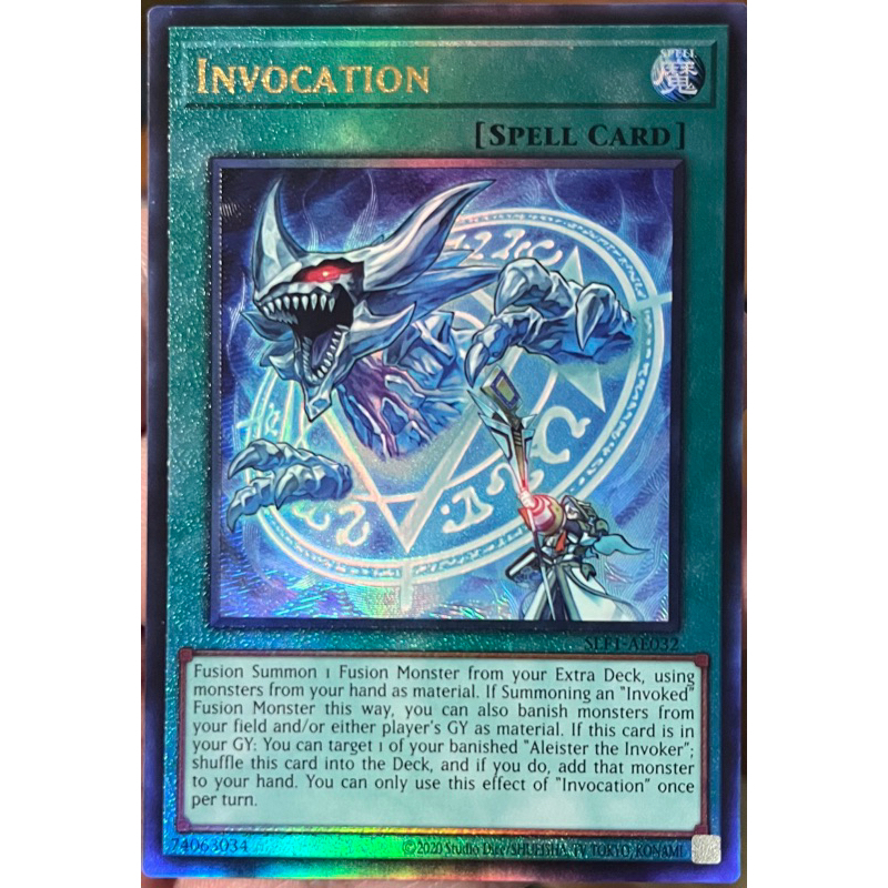 Yugioh Asia-Eng [SLF1-AE032] Invocation (Ultimate Rare) การ์ดยูกิแท้ถูก ...