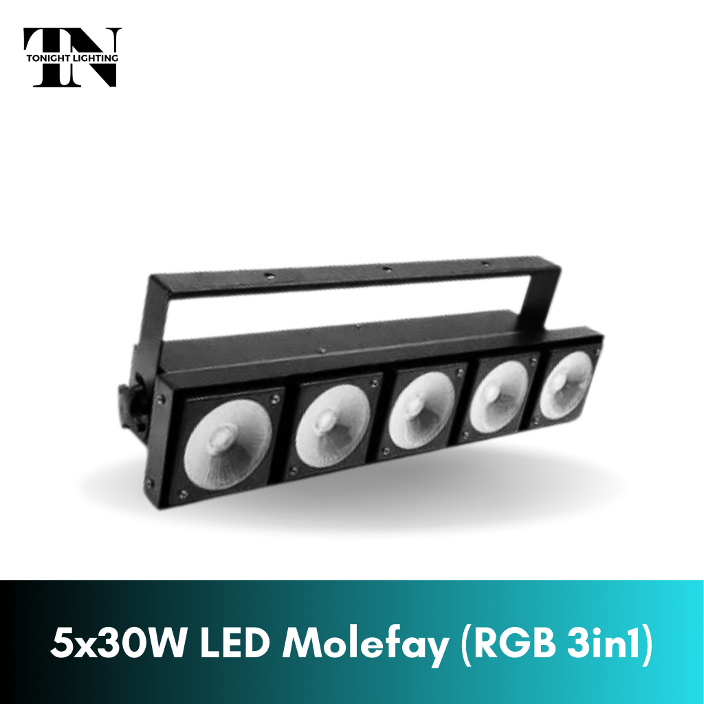 [พร้อมส่ง] ไฟโมเฟ่ LED 5ตา 5x300W LED Molefay Blinder (RGB 4in1) | Shopee Thailand
