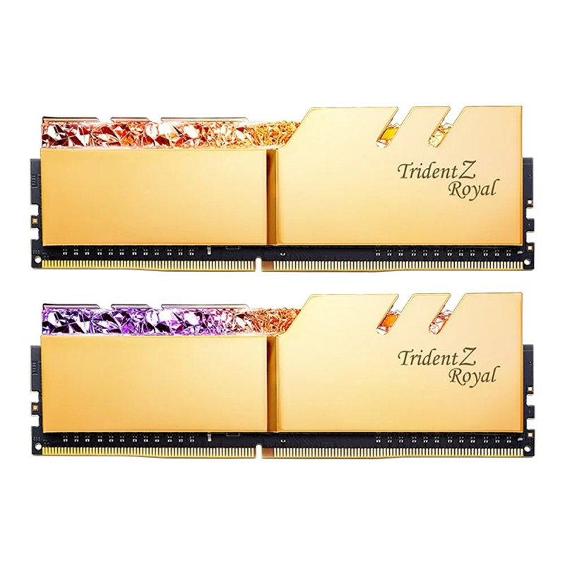 แรม RAM DDR4/3600 G.SKILL TRIDENT Z ROYAL RGB GOLD (8GBx2) 16GB BUS3600 ...