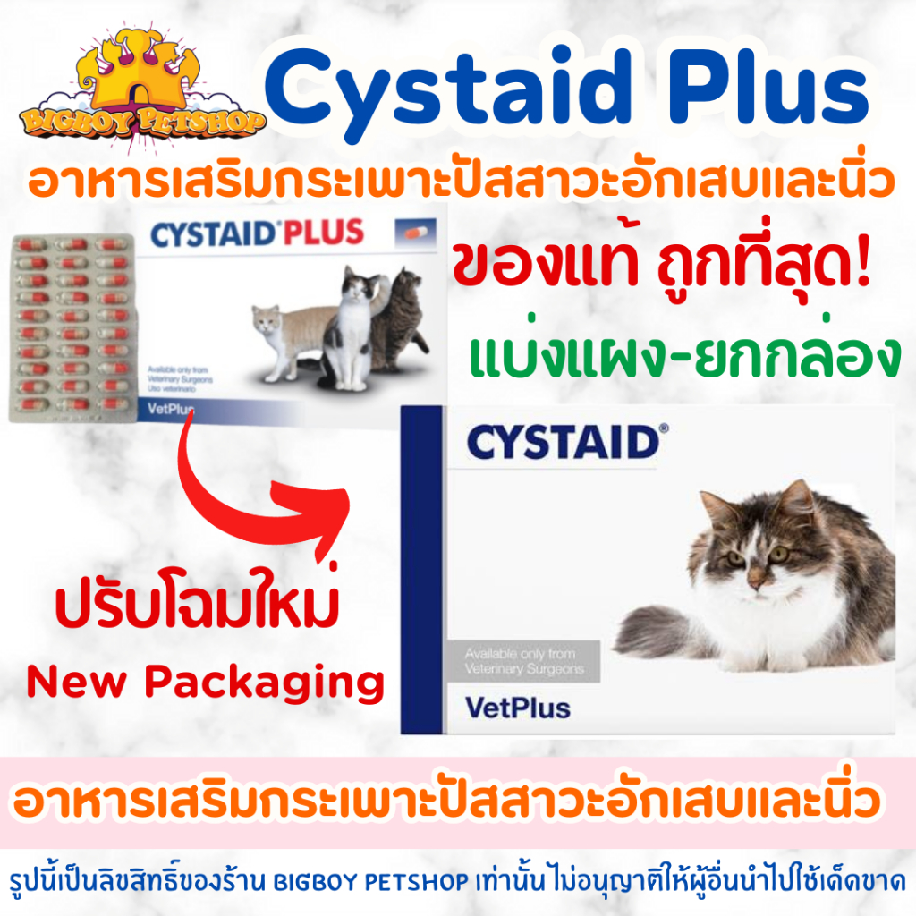 CYSTAID Plus ล็อตใหม่ แบ่งขาย-ยกกล่อง ซิสเตท พลัส อาหารเสริมโปรตีน ...