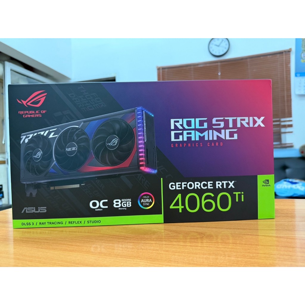 ASUS ROG STRIX RTX 4060TI 8GB GDDR6 OC EDITION มือ1 ไม่แกะซิล ประกัน 4 ...