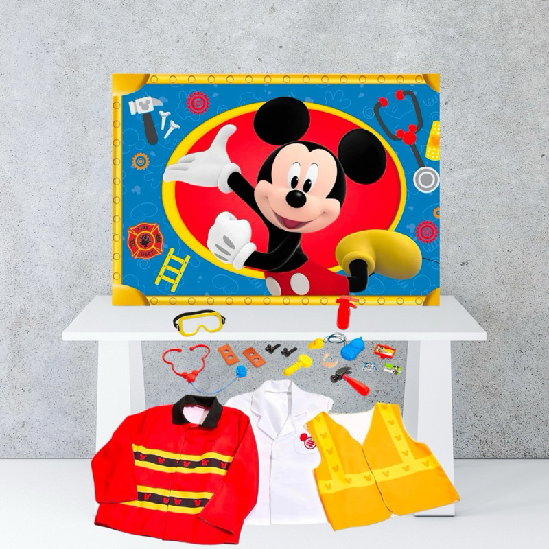 Disney Junior Mickey Mouse Helping Hands Dress Up Trunk, 19 Piece Set ...