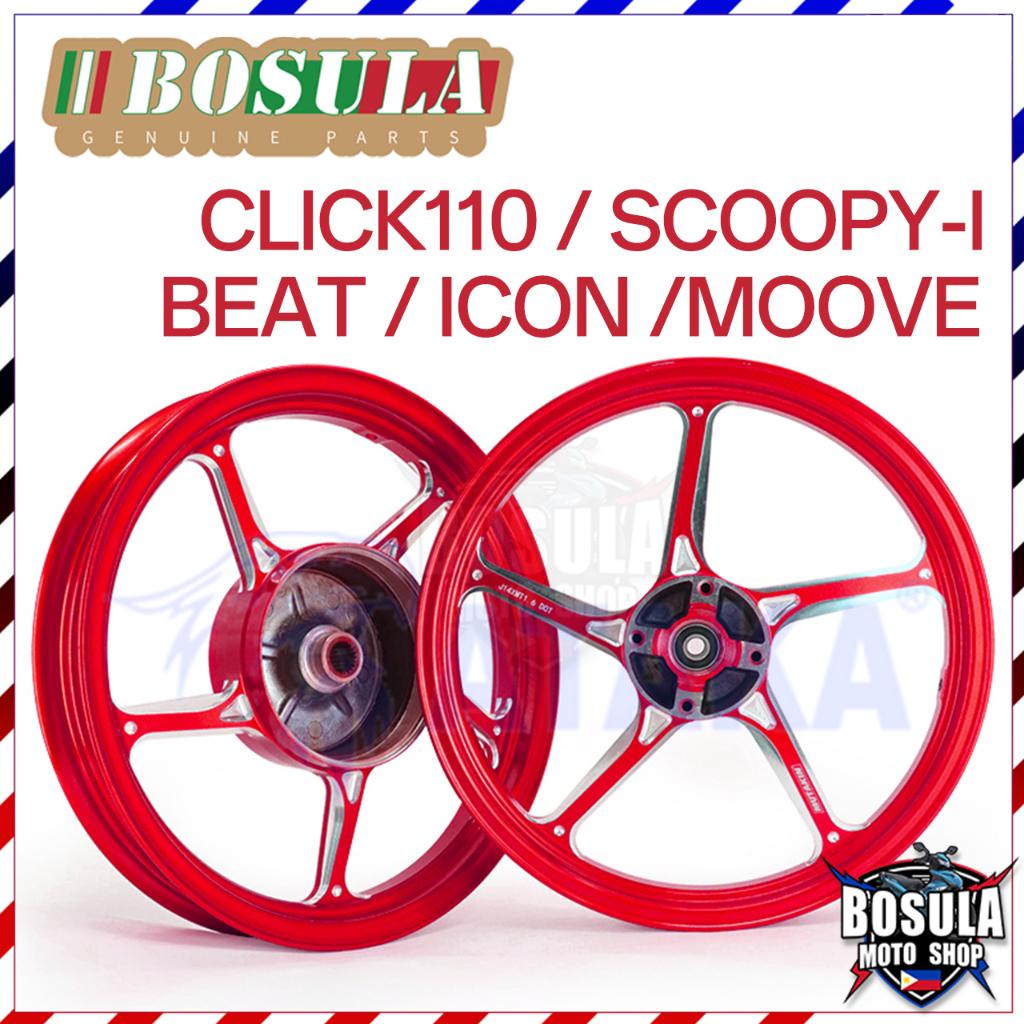 BOSULA สำหรับ 1.6x1.85-14 CNCล้อแม็ก สำหรับCLICK110 SCOOPY-I MOOVE ZOOMER ICON BEAT สินค้าพร้อม ...