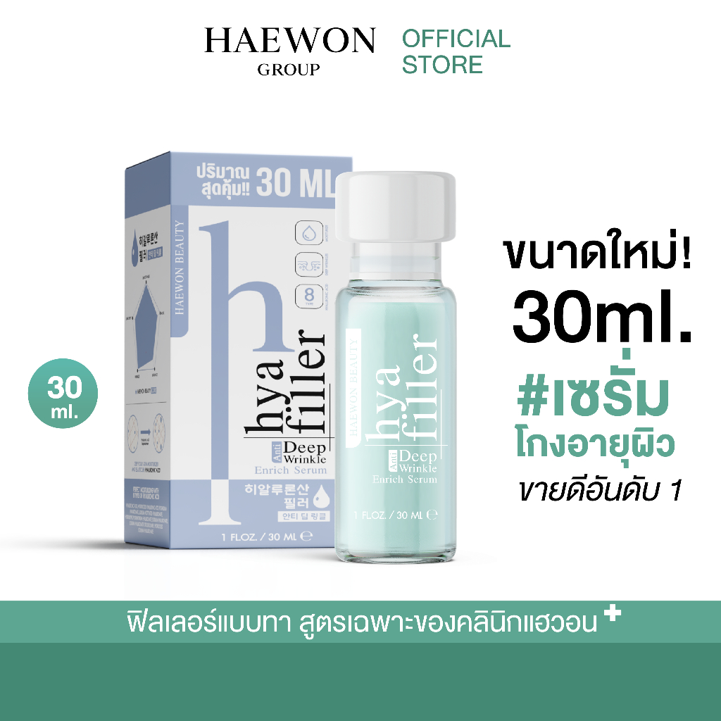 HAEWON Hyaluron Filler serum แฮวอน ฟิลเลอร์แบบทา เซรั่มไฮยา ลดริ้วรอย ...