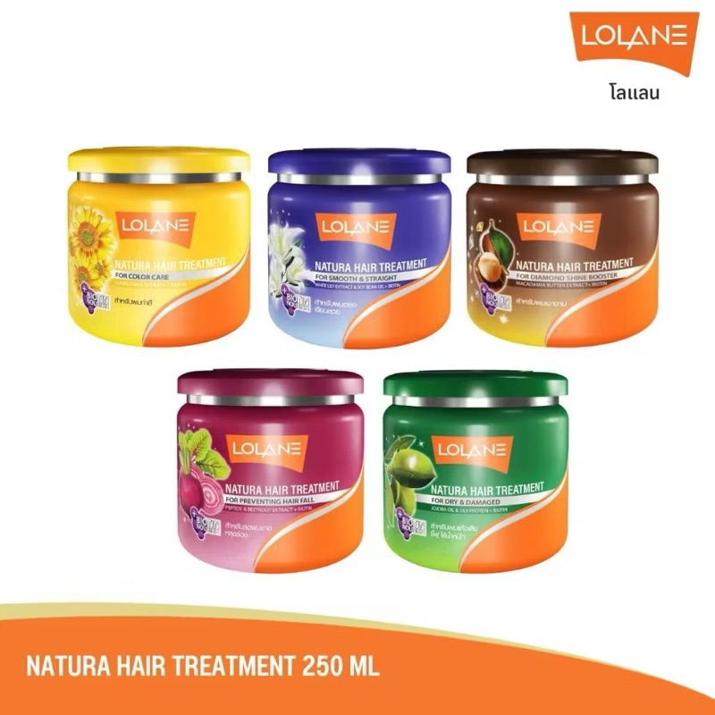 Lolane Natura Hair Treatment โลแลน เนทูร่า แฮร์ ทรีทเม้นท์ 100 g. (มี 5 ...