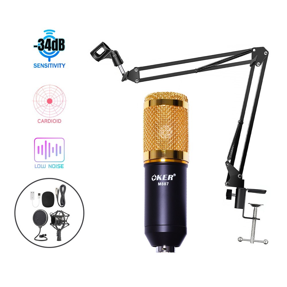 OKER CONDENSER MICROPHONE M887 | Shopee Thailand