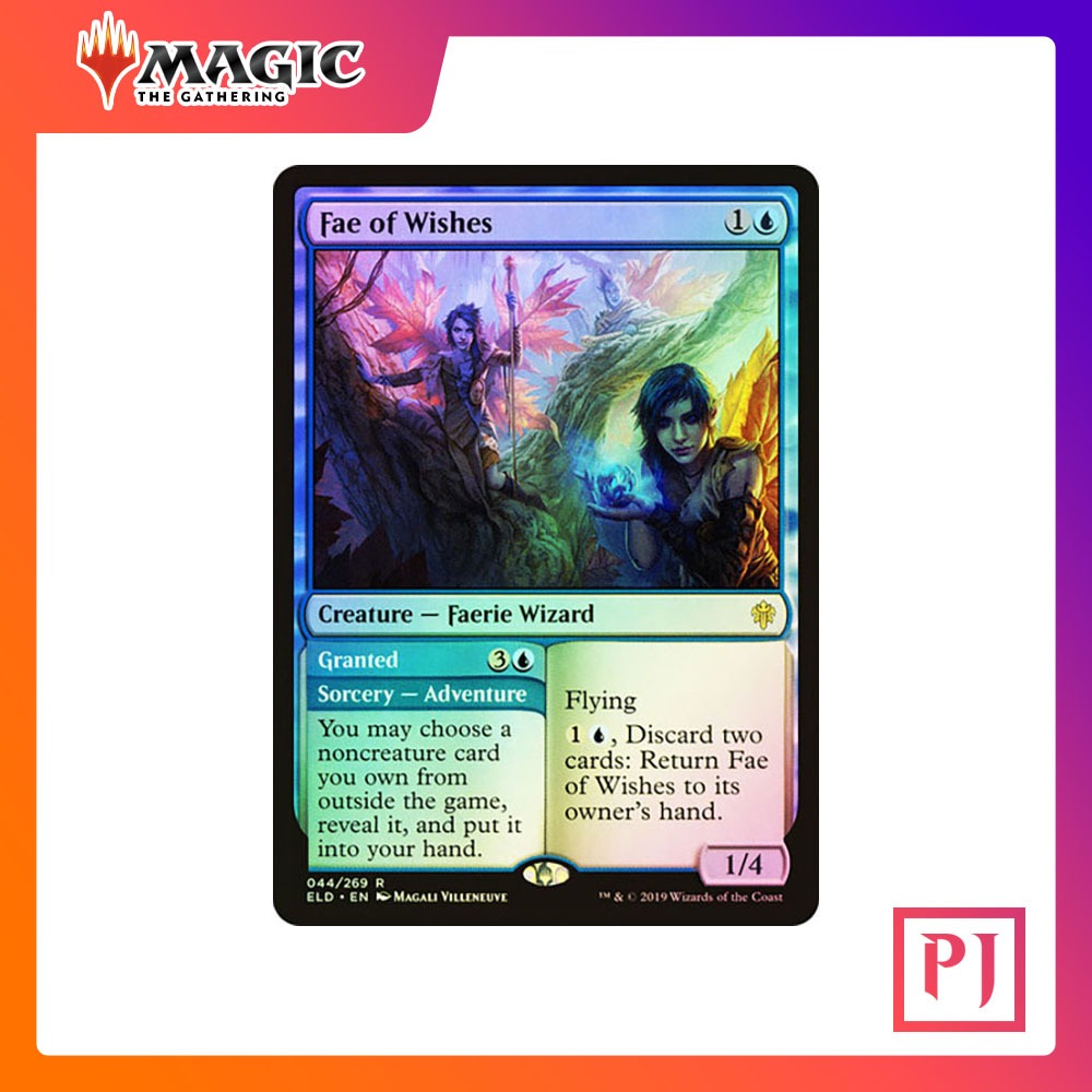 [MTG] Fae of Wishes // Granted [ELD] [BLUE] [RARE] [FOIL] [ENG] (การ์ดเมจิค / Magic the ...