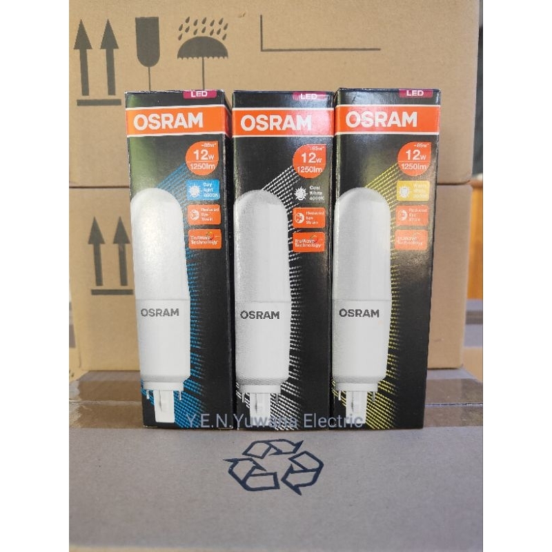 OSRAM หลอดไฟ LED PL-C 12วัตต์ แสงขาว/แสงคูลไวท์/แสงเหลือง ขั้วเสียบ ...