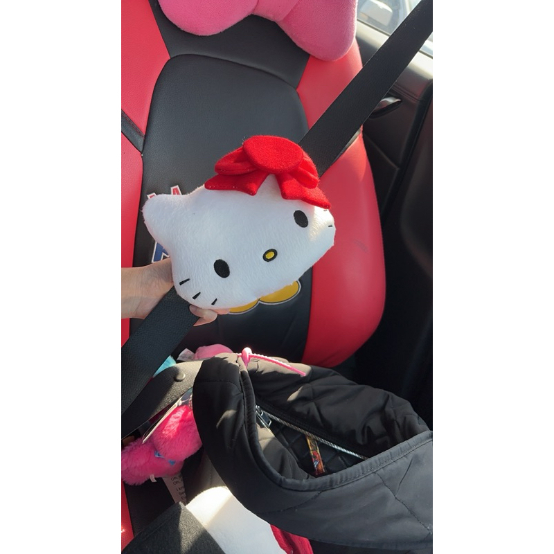 HIC นวมหุ้มเข็มขัดนิรภัย หัวคิตตี้ hello kitty น่ารักสุด นุ่ม กันกระแทก ...