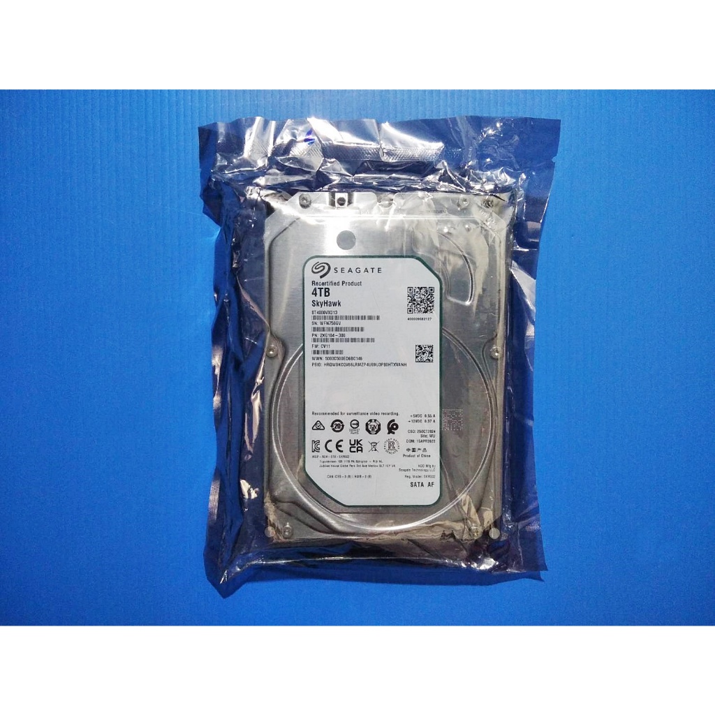 HDD CCTV SEAGATE SKYHAWK 4TB ( 5900RPM, 256MB, SATA-3, ST4000VX013 ...