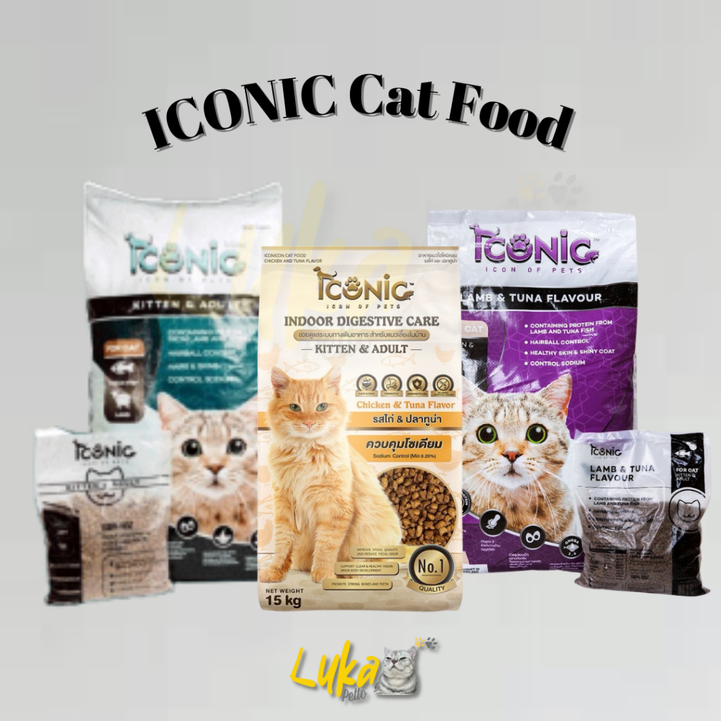 ICONIC Cat Food [ขนาด 15gk] อาหารลูกแมว แมวโต สำหรับแมวอายุ 4 เดือน ...