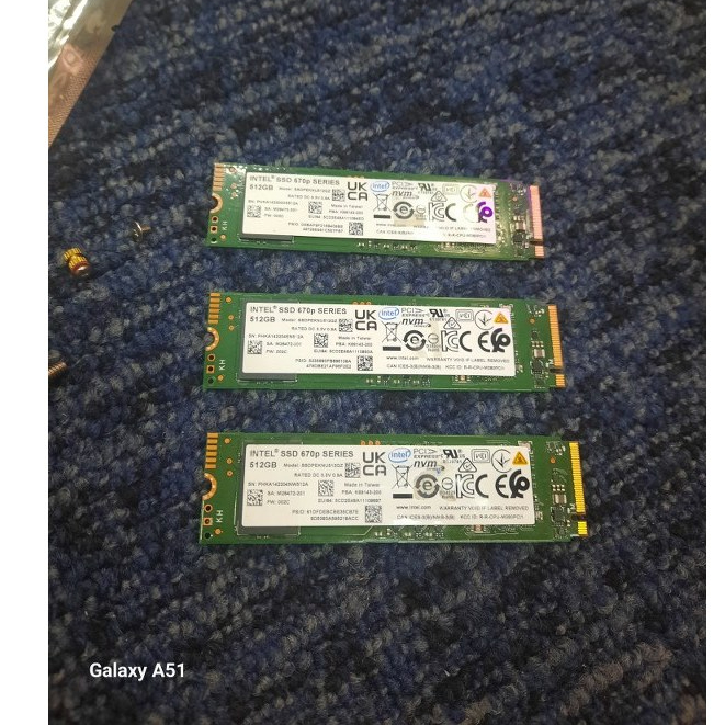 SSD m2 NVME 512 GB INTEL 670 p ผลิต taiwan มือสองสะภาพสวยมีลงระบบให้ ...
