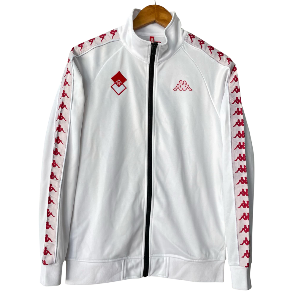 เสื้อแจ็คเก็ต Kappa Giacca Mens Sleeve Logo Jacket Size Meduim White ...