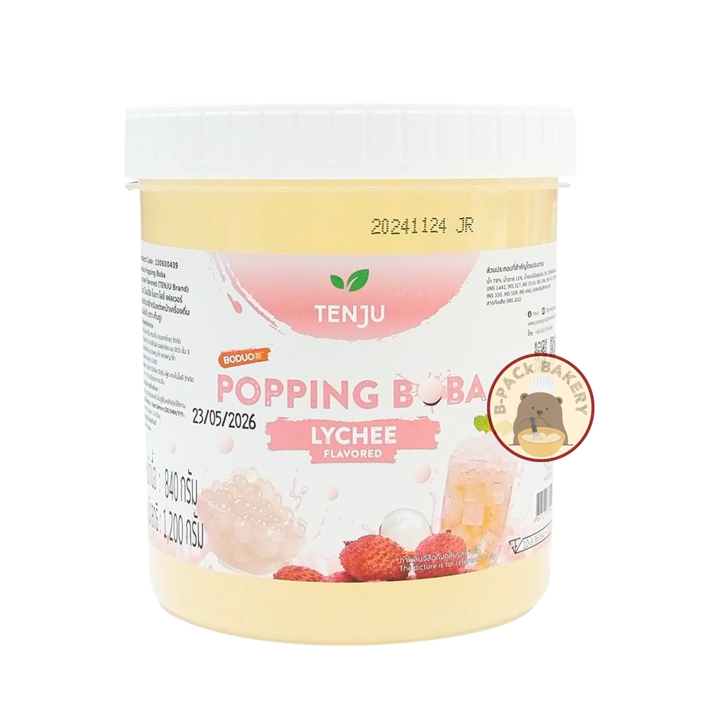 (ลิ้นจี่) เท็นจู ไข่มุกป็อบ ลิ้นจี่ TENJU Popping Boba Lychee 1Kg ...