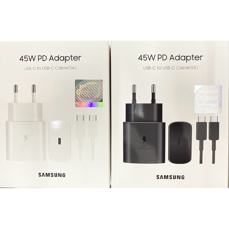 ADAPTER 45W & USB A TO TYPE C 5A CABLE (SAMSUNG) FAST CHARGING 45W ...