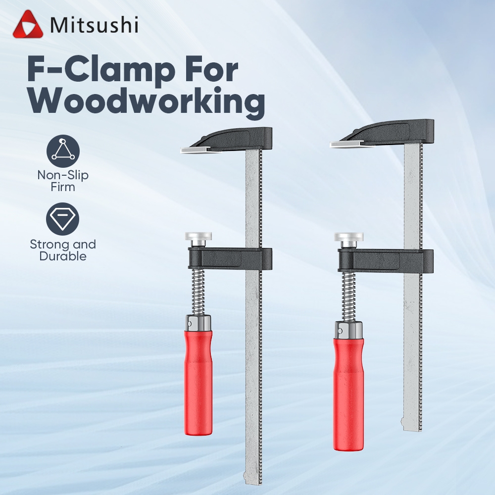 Mitsushi F-clamp แคล้มจับชิ้นงาน ปากกาอัดไม้ คลมป์ยึดไม้ แคลมป์ยึดแผง ...