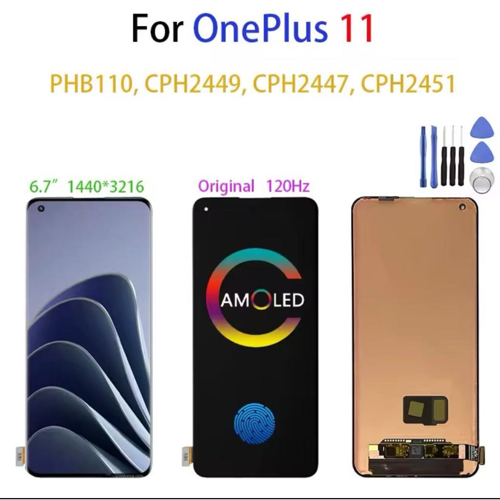 6.7 "AMOLED สำหรับ Oneplus 11 จอแสดงผล LCD หน้าจอสัมผัสพร้อมกรอบ ...