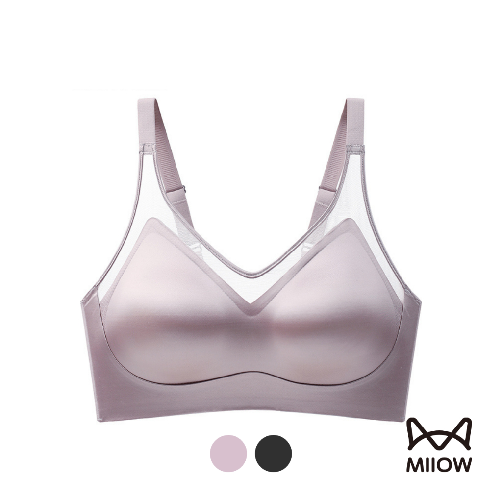 MIIOW เสื้อชั้นในสตรี แบบ 3D ระบายอากาศได้ดี ไร้โครงและไร้รอยต่อ-AS1108 | Shopee Thailand