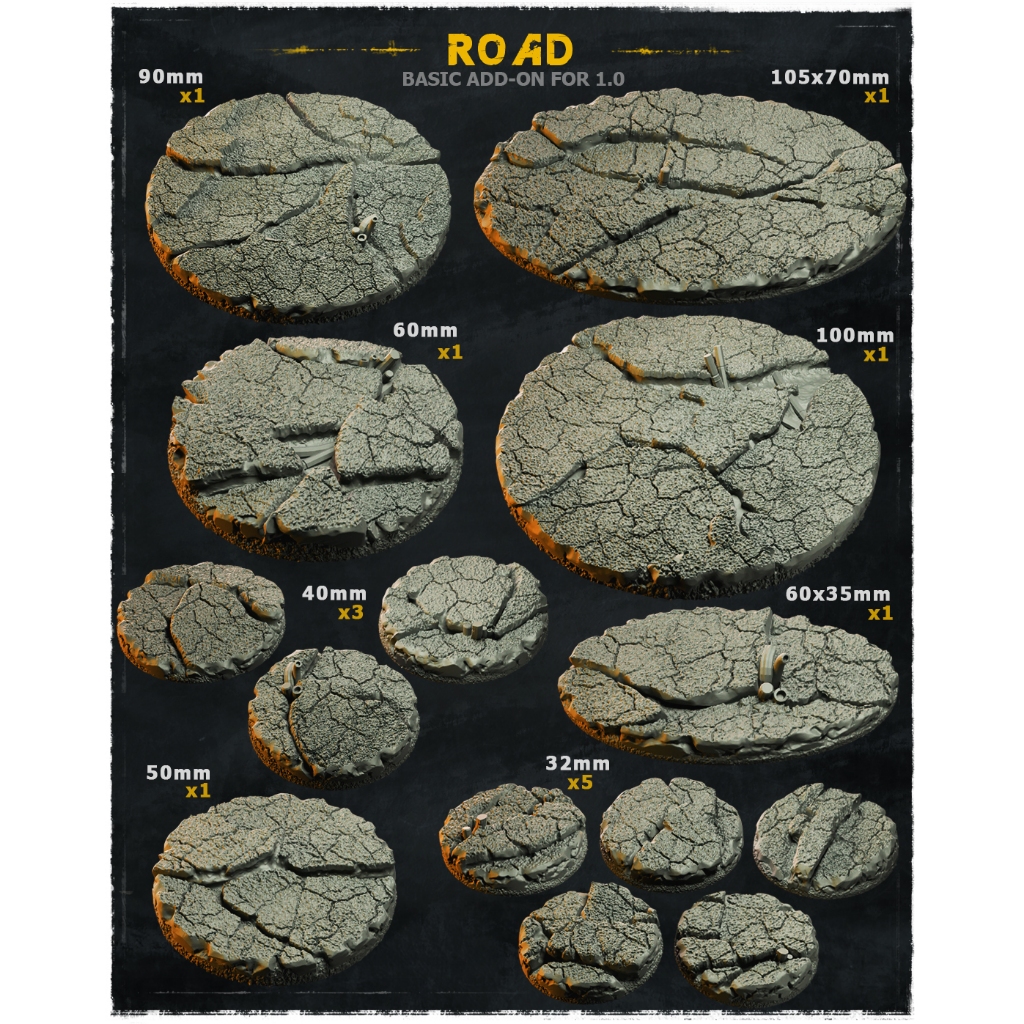 Road Bases [2.0] จัดส่งได้ใน1-3วัน ฐานโมเดล Wargame base, Warhammer ...