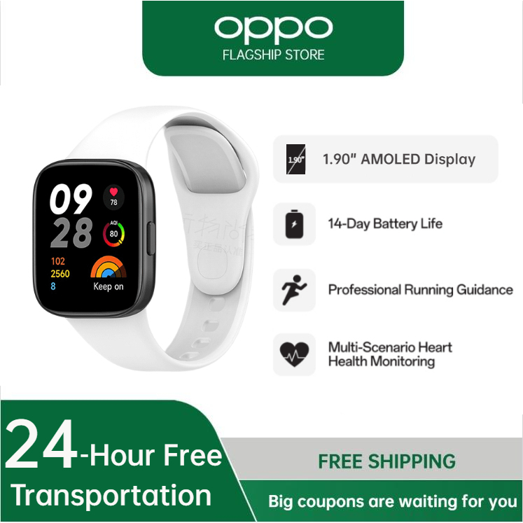 OPPO สมาร์ทนาฬิกา S9 2024 ต้นฉบับ 2.19 นิ้ว AMOLED หน้าจอสัมผัสความดันโลหิตกันน้ำกีฬานาฬิกา ...