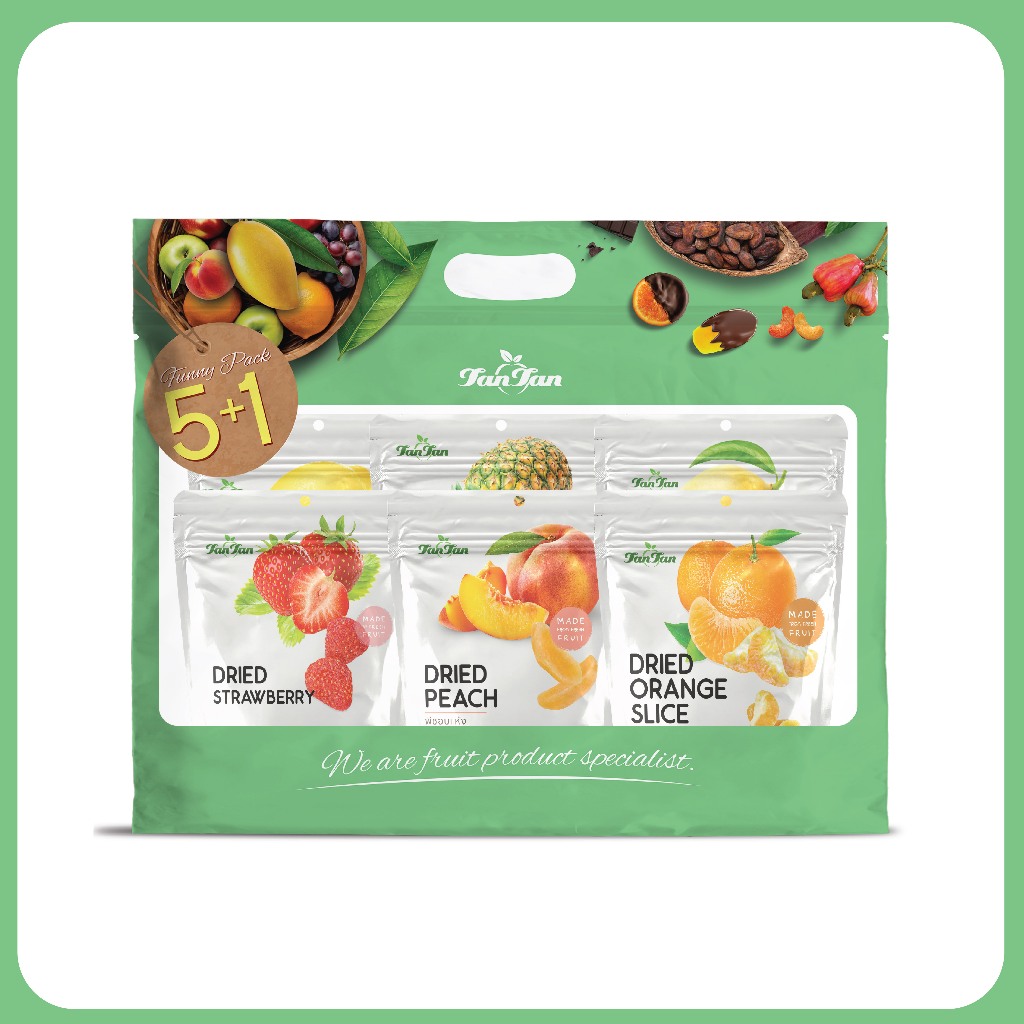 ผลไม้อบแห้ง 5แถม1 แบบที่ 1 Mixed "TAN TAN" Dried Fruits Set 1 | Shopee ...