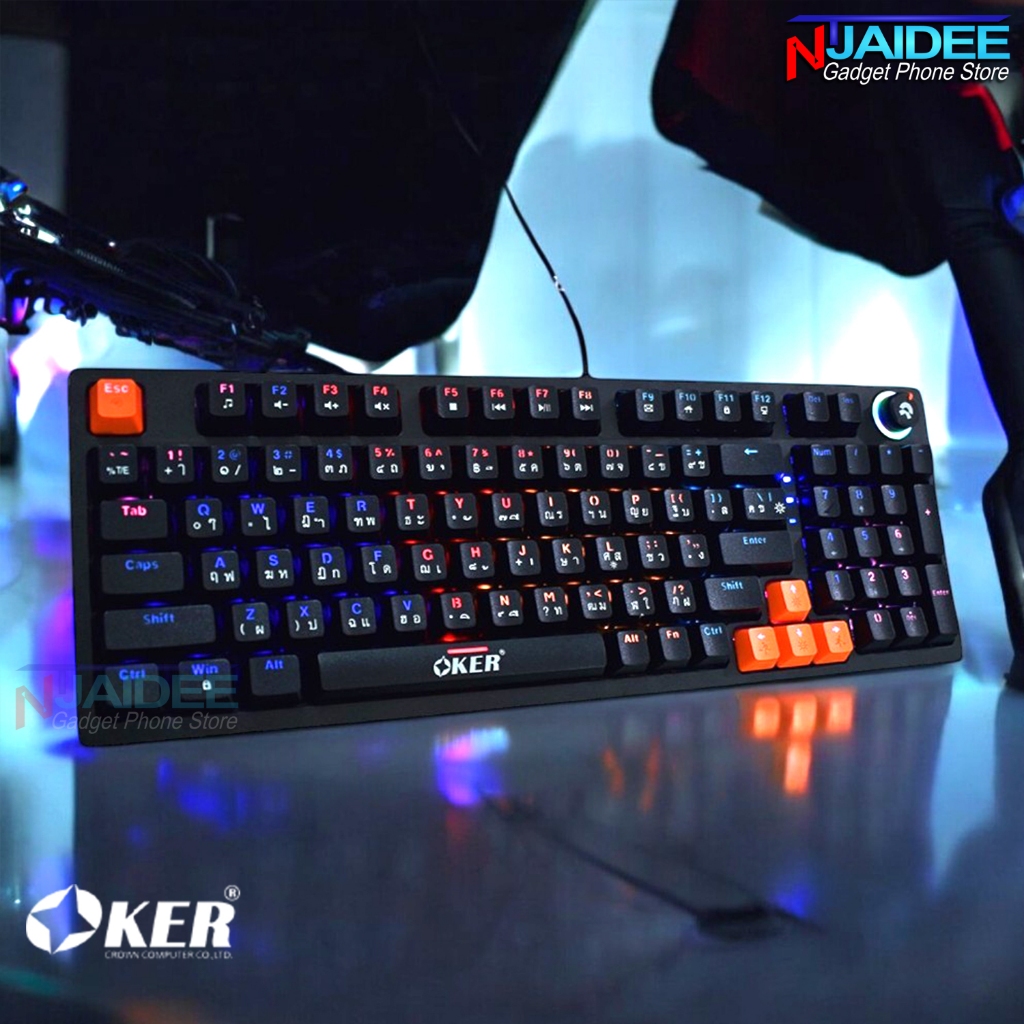 Oker BACKLIT KEYBOARD MECHANICAL K460 เกมมิ่งคีย์บอร์ดไฟ RGB หัวเสียบ USB รุ่น K460 | Shopee ...