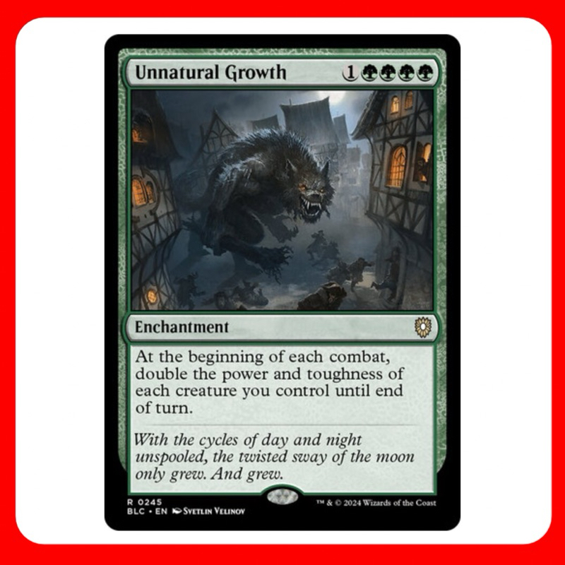 [MTG] Unnatural Growth [BLC] [GREEN] [RARE] [NORMAL] [ENG] (การ์ดเมจิค ...