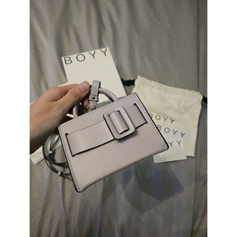 Boyy charm mini leather bag - Thistle | Shopee Thailand