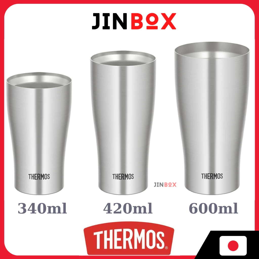 Thermos แก้วน้ําฉนวนสุญญากาศ 340ml/420ml/600ml เครื่องล้างจานสแตนเลส Safe Thermos Structure เก็บ ...