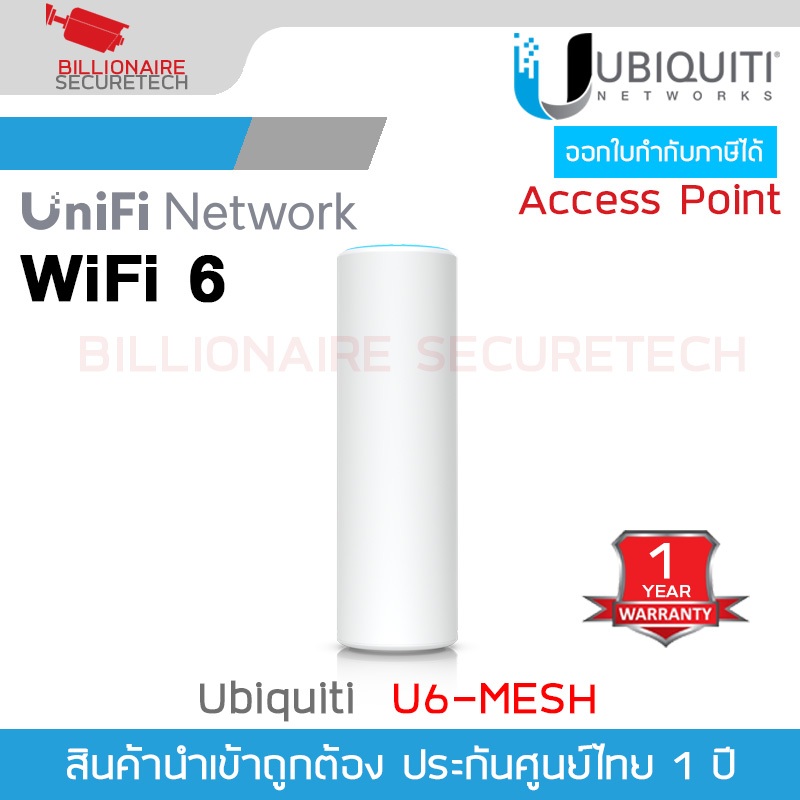 UBIQUITI U6-MESH Access Point UniFi WiFI 6 (AX) 4.8Gbps , 1 Port Lan ...