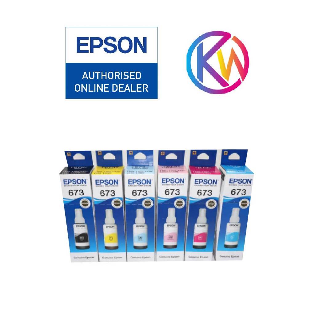 หมึกเติมแท้ Epson 673 (BK C M Y LC LM) | Shopee Thailand