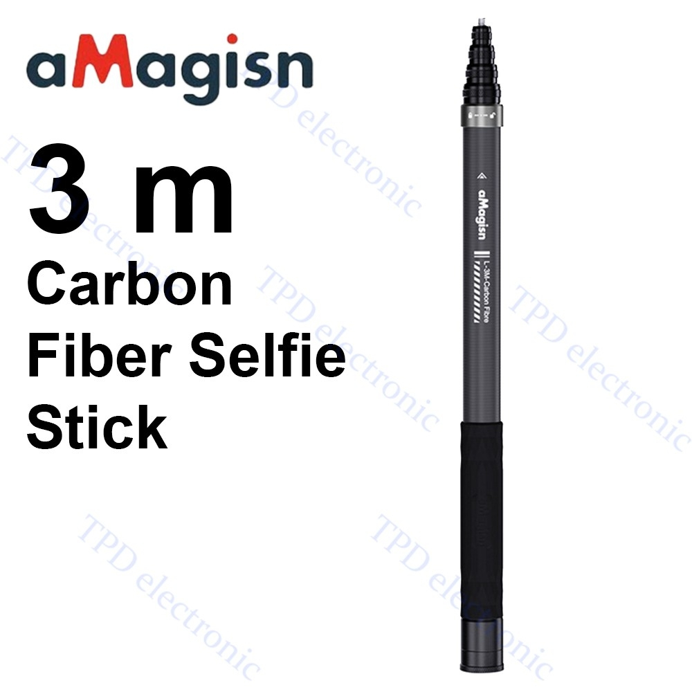aMagisn AM03 3m Carbon Fiber Selfie Stick ไม้เซลฟี่ยืดถ่ายภาพมุมสูงถึง ...