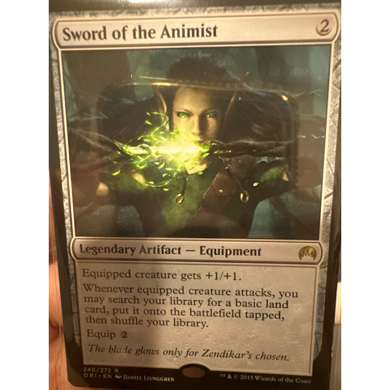 Sword of the Animist สภาพ EX การ์ด Magic The Gathering MTG ของแท้ จาก ...