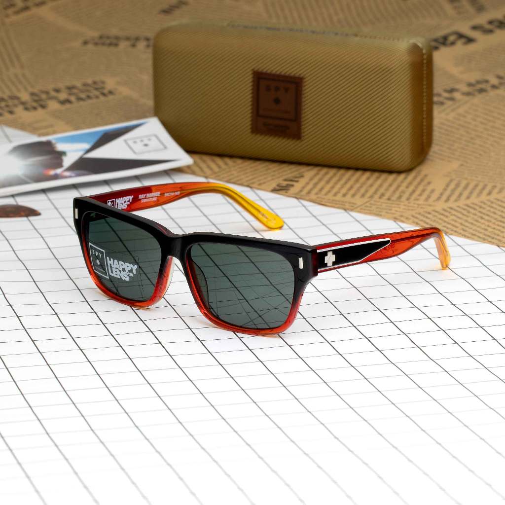 แว่นกันแดด SPY : TELE RAY BARBEE SIGNATURE : SUNBLAST FADE/HAPPY GREY ...