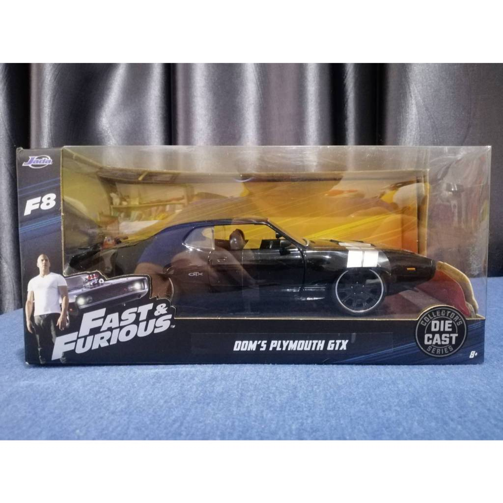 โมเดลรถ Jada Toys Fast & Furious Dom's Plymouth GTX Black Scale 1:24 IN ...