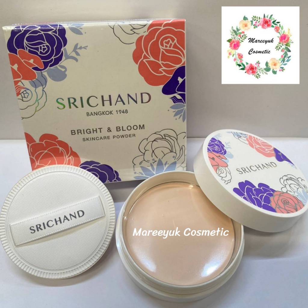 Srichand Bright&Bloom Skincare Powder10g.แป้งฝุ่นอัดแข็ง(ตลับขาว) | Shopee Thailand